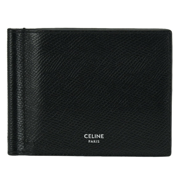 Celine | Bags | Celine Clip Bill Bifold Wallet Black Money Leather ...
